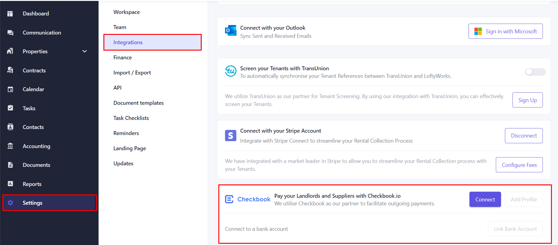 Integrate Checkbook to LoftyWorks – LoftyWorks