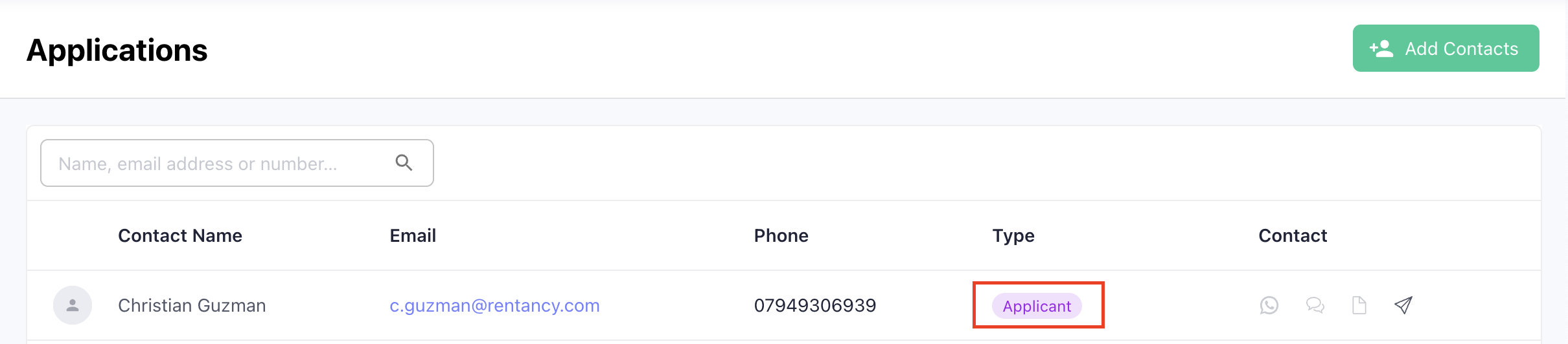 Contact Type: Applicant – LoftyWorks